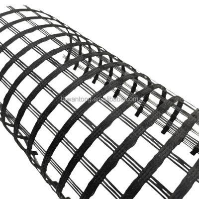 China 120kn Bitumen Coated Fiberglass Geogrid for Roadbed Reinforcement in Length of 50-200m for sale
