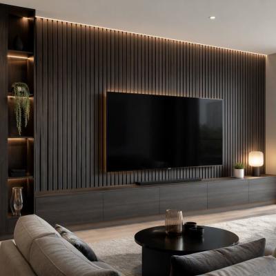 China Anti Corrosion WPC Grille Wall Panel 150mm-200mm Decorative Slat Wall Panel 24 Models for sale