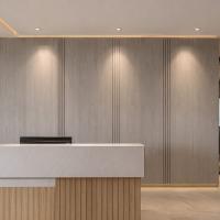 China Fire Retardant Eco Wood Wall Panel, Textured Finish WPC Decorative Wall Panel OEM Logo for sale