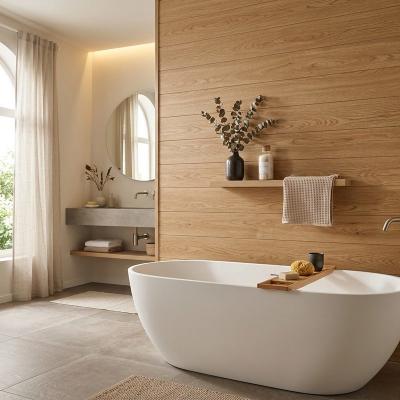 China Decorative PVC Wall Panels 600mm Wide Waterproof Wall Board 5 Models for sale