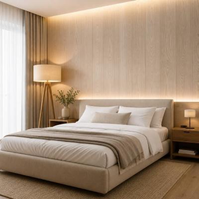 China Waterproof SPC Wall Panels Textured Finish 1.2x2.44m Click Lock Wall Panels for sale