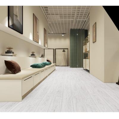China Cream / Off White SPC Flooring Waterproof SPC Click Lock Flooring For Home / Hotel for sale