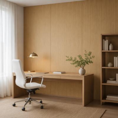 China Cream / Off White Wood Pattern Wall Panels For Bathroom / Kitchen for sale