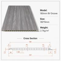 China Minimalist 8V Groove 180mm PVC Panel - Waterproof Modern Interior Finishing for sale