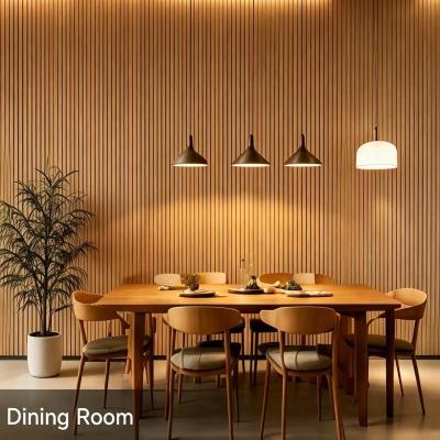 China 4mm Waterproof SPC Wood Grain Click Lock Wall Panels UV Coated Scratch Resistant for sale