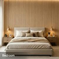 China 4mm Waterproof SPC Wood Grain Click Lock Wall Panels UV Coated Scratch Resistant for sale
