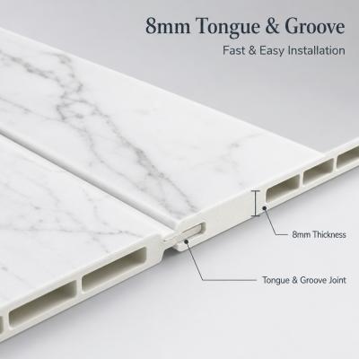 China Scratch Resistant Waterproof PVC Wall Panels Easy Clean for Bathroom Kitchen for sale