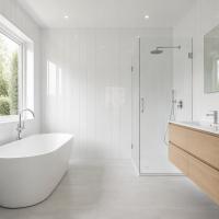 China 400mm High Gloss PVC Wall Panel White Waterproof Wall Panel for sale