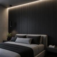 China Ribbed Slat WPC Wall Cladding Waterproof B1 for Modern Interior Accent Walls for sale