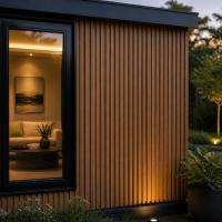 China Waterproof Exterior WPC Cladding Panels for Container House Prefab Building for sale
