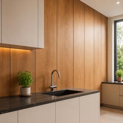 China 400mm V-Groove PVC Wall Panel for Kitchen Honeycomb Core Wall Panel for sale