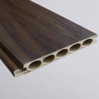 China 400mm 8mm V-Groove PVC Wall Panel for Living Room Wood Grain Wall Panel for sale