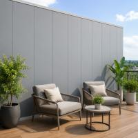 China 400mm UV Coated PVC Wall Panel for Balcony Scratch Resistant Wall Panel for sale