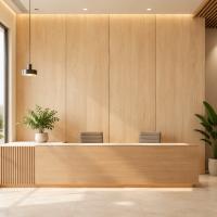 China 500mm V-Groove PVC Wall Panel for Office HD Film Waterproof Wall Panel for sale