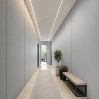 China 800mm Wide V-Groove PVC Wall Panel for Hall Extra Large Wall Panel for sale