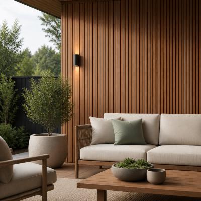 China Fade Proof UV Resistant WPC Wall Boards for Outdoor Patio Garden Walls for sale