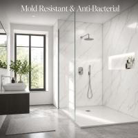 China Mold Resistant Marble SPC Wall Panels Anti Bacterial for Bathroom Shower Walls for sale