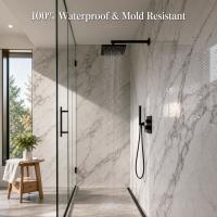 China Mold Resistant Marble SPC Wall Panels Anti Bacterial for Bathroom Shower Walls for sale