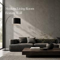 China Neutral Grey Stone SPC Wall Panels Living Room Bedroom Feature Wall Cladding for sale