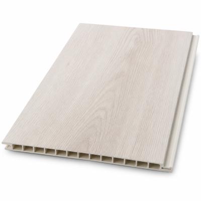 China Warm White Wood SPC Wall Panels Bedroom Headboard Wall Interior Cladding for sale