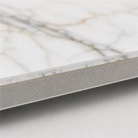 China Calacatta White Marble SPC Wall Panels Gold Vein Waterproof Click Lock Wall Panel for sale