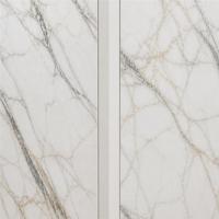 China Calacatta White Marble SPC Wall Panels Gold Vein Waterproof Click Lock Wall Panel for sale