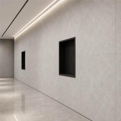 China Light Grey Stone SPC Wall Panels 4mm Waterproof Feature Wall Cladding Interior Board for sale