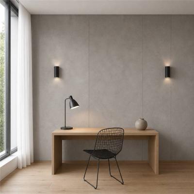 China Microcement Grey SPC Wall Panels Concrete Look Waterproof Matte Stone Composite Wall Cladding for sale