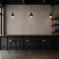 China Microcement Grey SPC Wall Panels Concrete Look Waterproof Matte Stone Composite Wall Cladding for sale