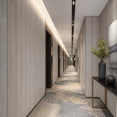 China Hotel Corridor Renovation SPC Wall Panels B1 Fire Rated Click Lock Cladding for sale