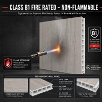 China Hotel Corridor Renovation SPC Wall Panels B1 Fire Rated Click Lock Cladding for sale