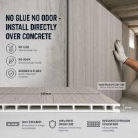 China Mold Resistant Moisture Proof Basement SPC Wall Panels Click Lock Over Concrete for sale