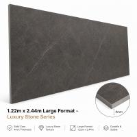 China Basement Media Room Stone Look SPC Wall Panels Large Board Easy Clean Cladding for sale