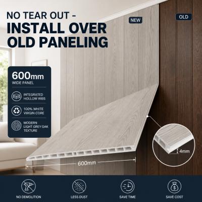 China Basement Renovation SPC Wall Panels No Tear Out Fast Install Over Old Paneling for sale