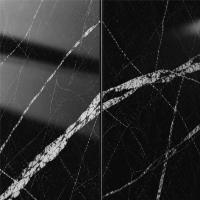 China High Gloss Mirror Marble SPC Wall Panels Black White Vein Waterproof Wall Cladding for sale