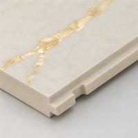 China Gold Transfer Film Marble SPC Wall Panels Ivory Metal Vein Waterproof Wall Cladding for sale