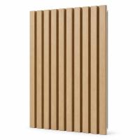 China Fluted Ribbed SPC Wall Panels Light Oak Slat V Groove Waterproof Interior Cladding for sale