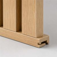 China Fluted Ribbed SPC Wall Panels Light Oak Slat V Groove Waterproof Interior Cladding for sale