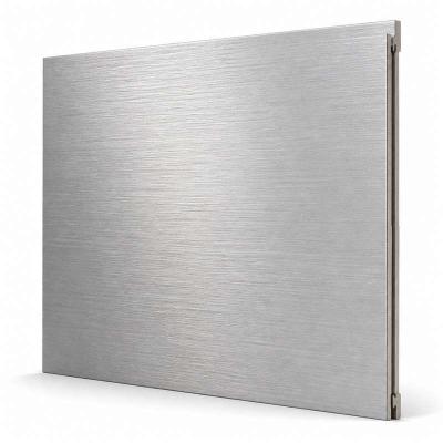 China Brushed Silver Metal SPC Wall Panels Metallic Look Waterproof Interior Wall Cladding for sale