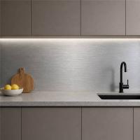 China Brushed Silver Metal SPC Wall Panels Metallic Look Waterproof Interior Wall Cladding for sale