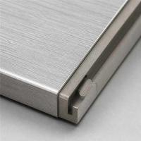 China Brushed Silver Metal SPC Wall Panels Metallic Look Waterproof Interior Wall Cladding for sale