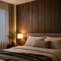 China 7mm Wood Grain PVC Wall Panel 600mm Wide Decorative for Rental Apartment Makeover for sale