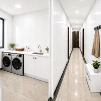 China 8mm Quick Install PVC Wall Panel 400mm Wide Waterproof for Rental Apartment Renovation for sale