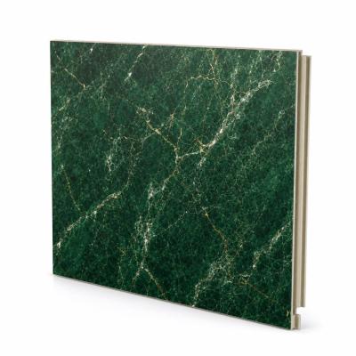 China Verde Green Marble SPC Wall Panels White Gold Vein Waterproof Interior Cladding for sale