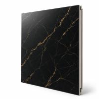 China Black Portoro Gold Vein Marble SPC Wall Panels Waterproof Interior Wall Cladding for sale