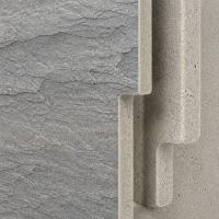 China Natural Grey Slate Stone Texture SPC Wall Panels Waterproof Interior Cladding for sale