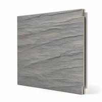 China Natural Grey Slate Stone Texture SPC Wall Panels Waterproof Interior Cladding for sale