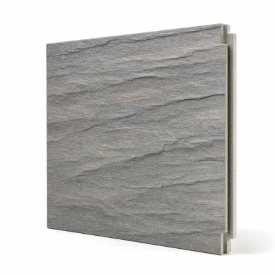 China Natural Grey Slate Stone Texture SPC Wall Panels Waterproof Interior Cladding for sale