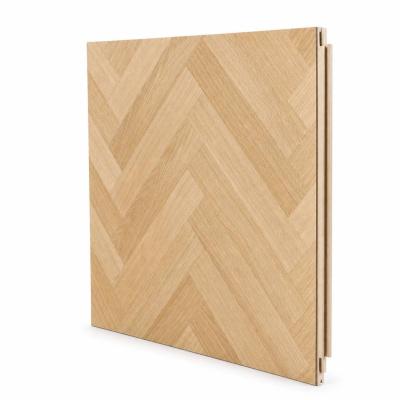 China Herringbone Chevron Oak Wood SPC Wall Panels Waterproof Interior Wall Cladding for sale