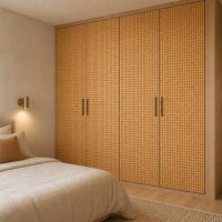 China Rattan Woven Cane Texture SPC Wall Panels Waterproof Interior Wall Cladding for sale
